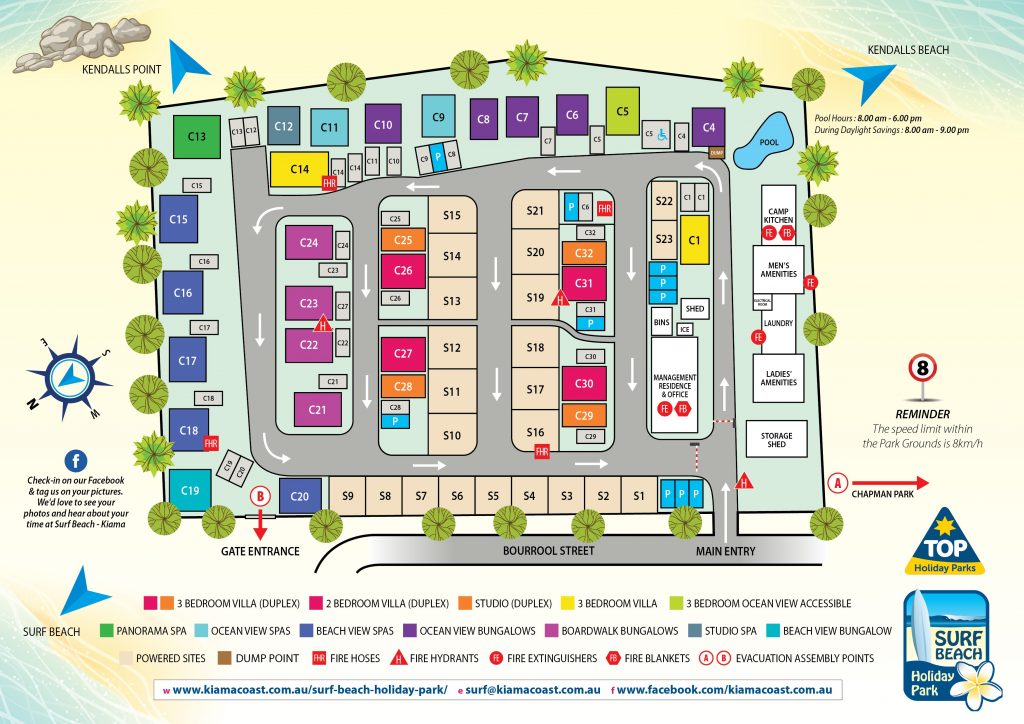 6453 Kiama Surf Beach Site Map-01 - Surf Beach Holiday Park